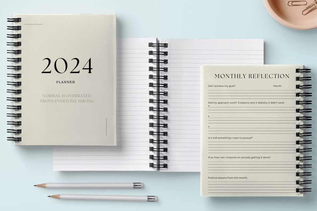 2024 Calendar Simplistic, Clutter Free Planner Daily & Weekly Planners ...