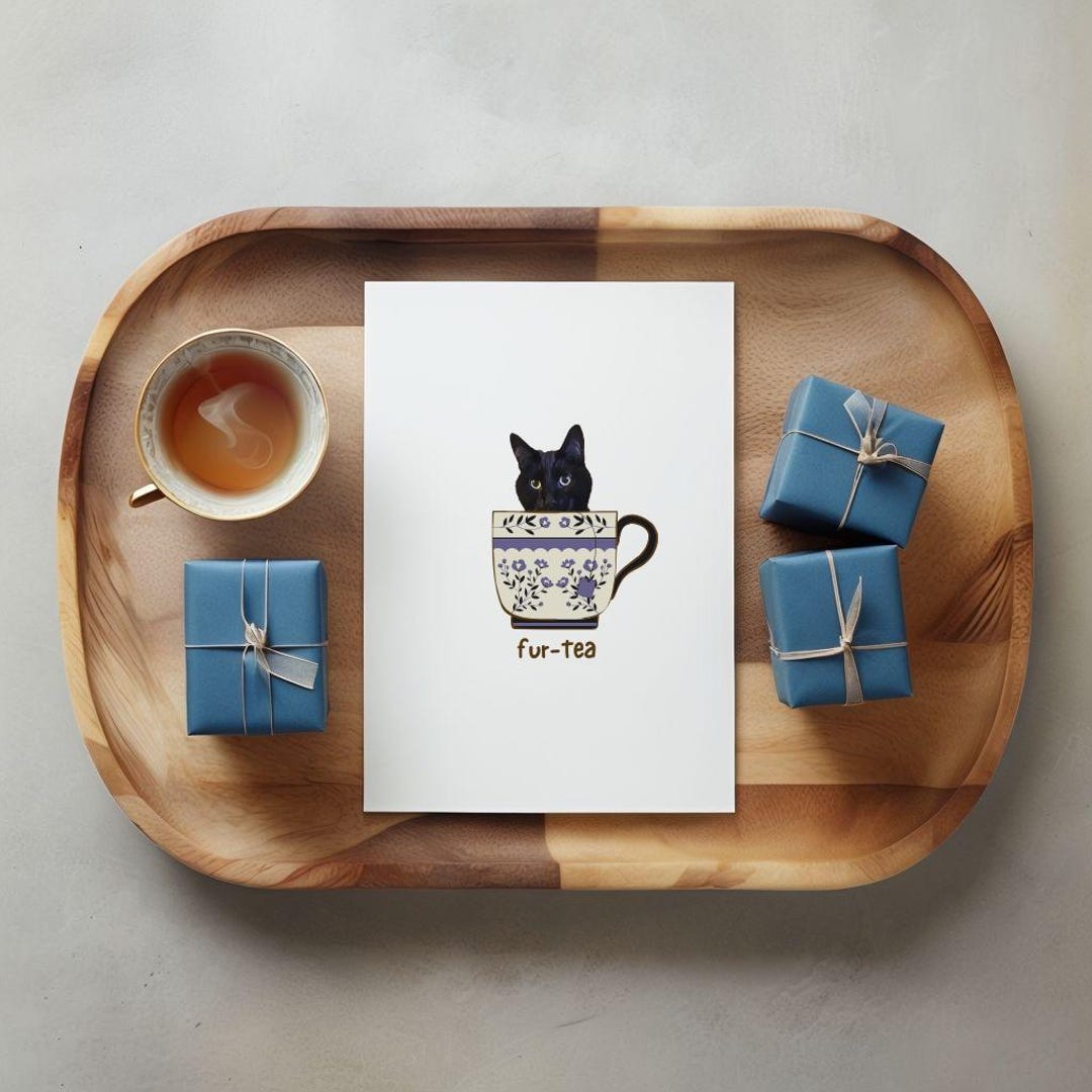 Fur-tea Birthday Card for the Thirty Year Old 1 - Etsy