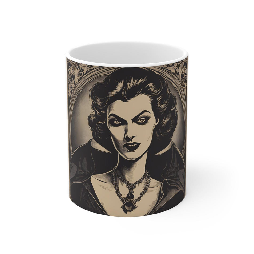 Vampire Mug,11oz, Vintage, Gothic Coffee Cup, Halloween, Coffee Mug ...