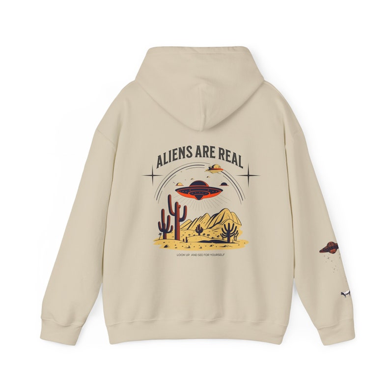 Aliens Are Real Hooded Sweatshirt - Etsy