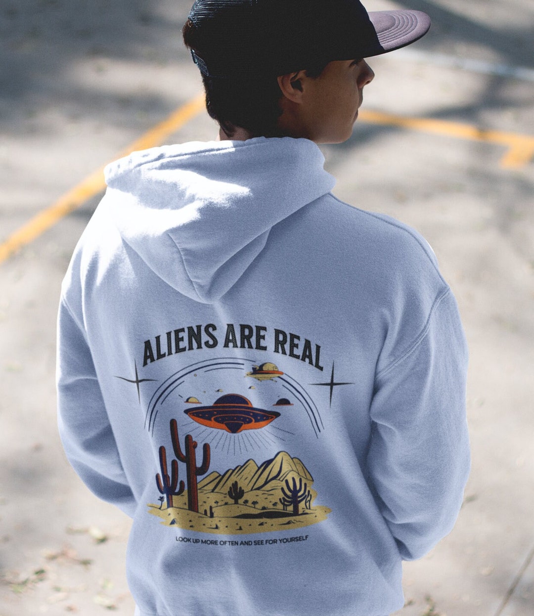 Aliens Are Real Hooded Sweatshirt - Etsy