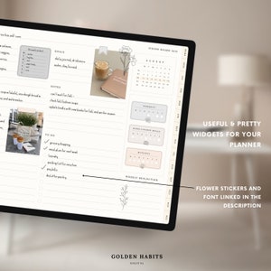 Goodnotes Habit Tracker Stickers Romantic Flowering Digital Stickers ...