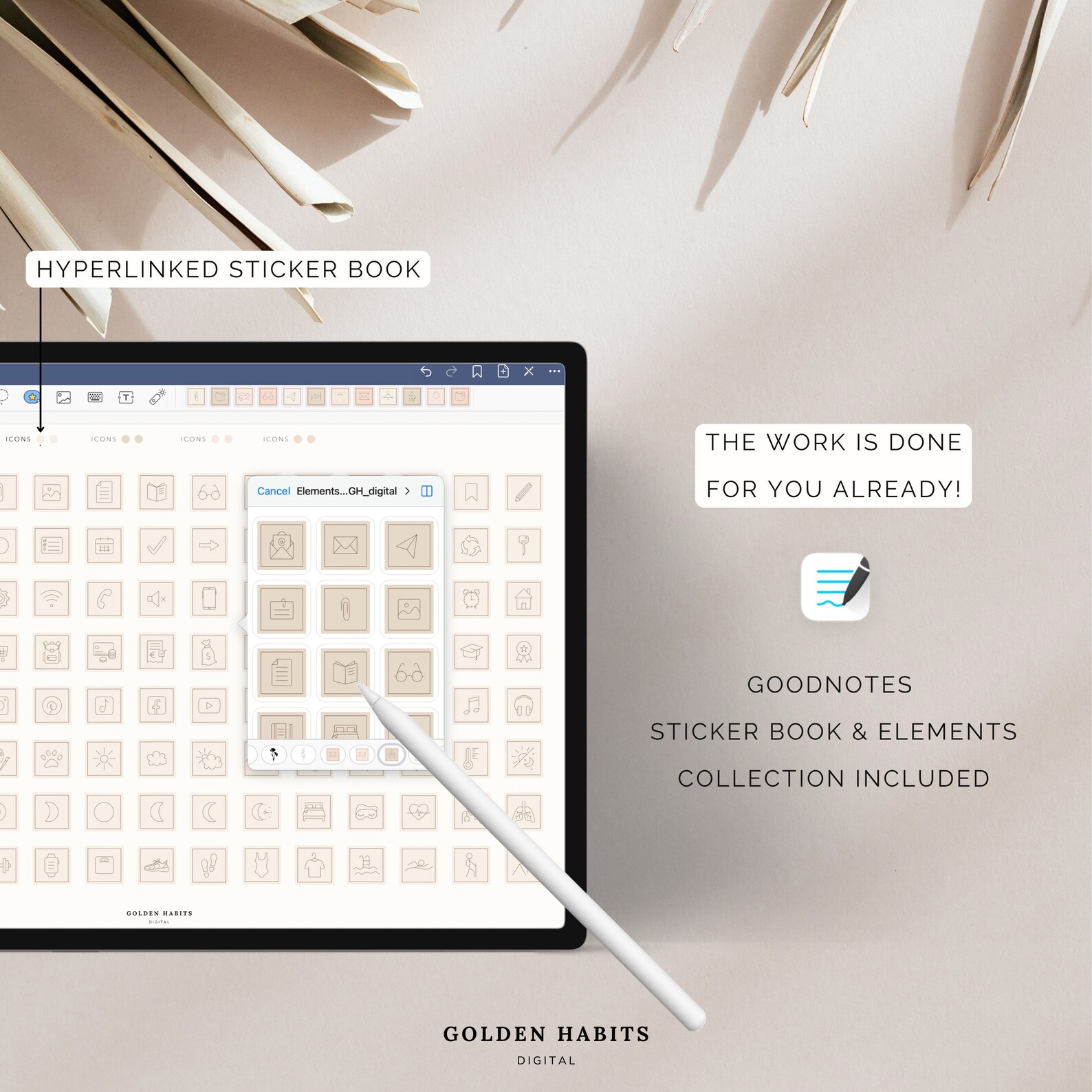 Digital Stickers for Goodnotes Functional Stickers Planner Stickers ...