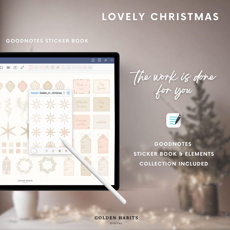 Digital Christmas Stickers for Digital Planner | Nostalgic Designs ...