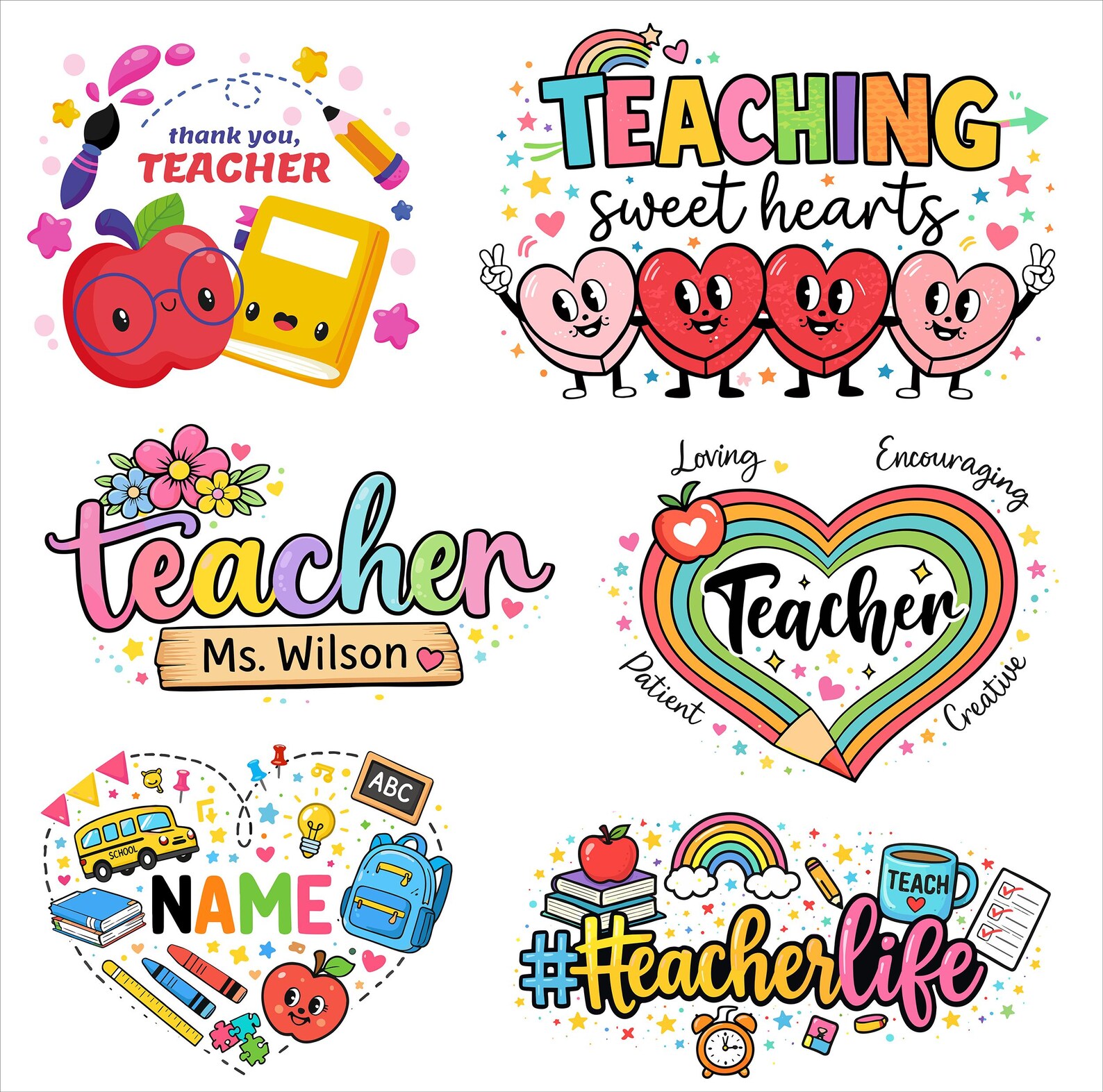 Teacher Valentine Bundles Png, Valentine Teacher, Teaching Sweethearts ...
