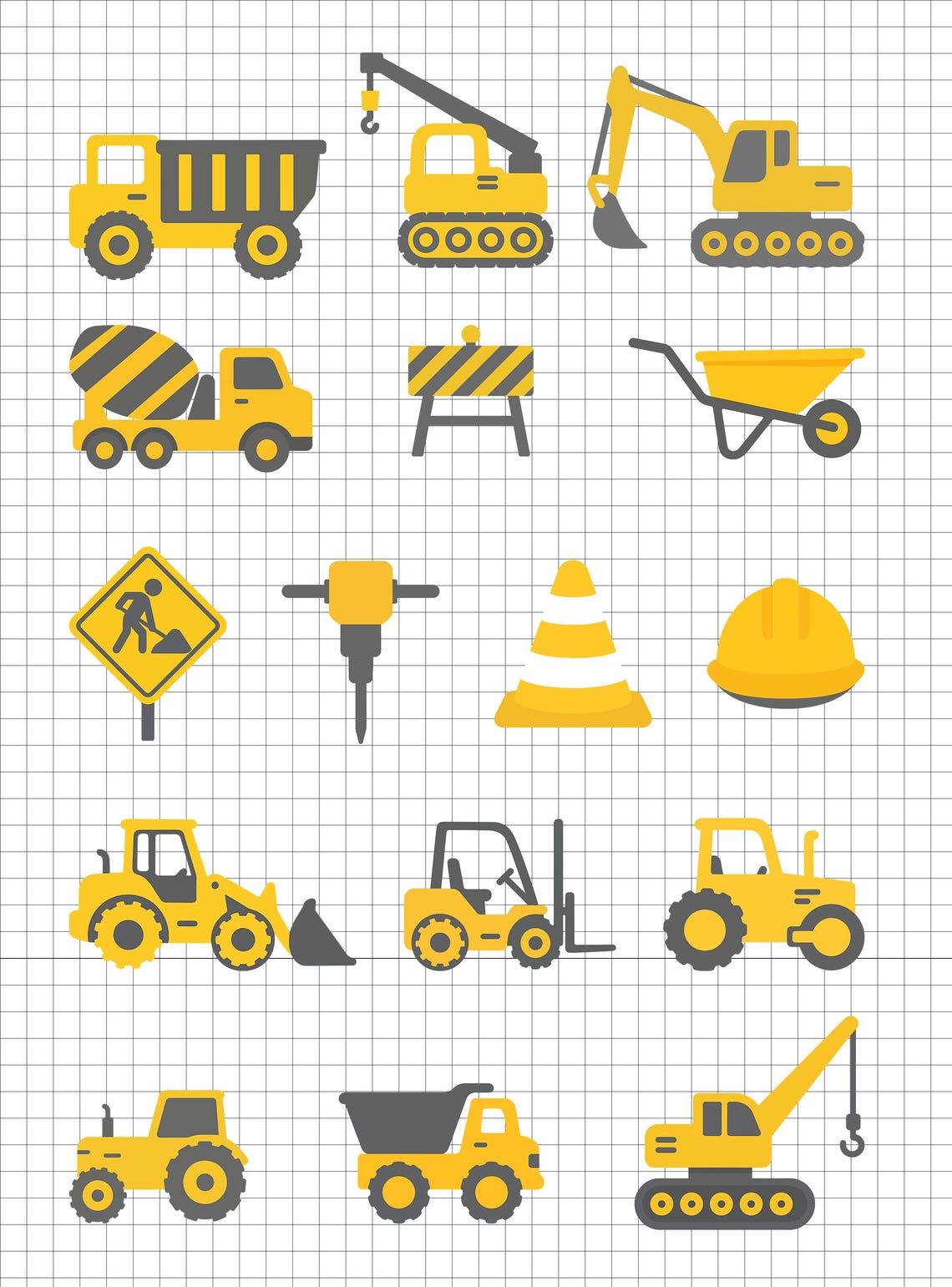 Construction Svg, Trucks Svg Files, Excavator Svg, Dump Truck Svg, Construction Clipart, Cricut ...