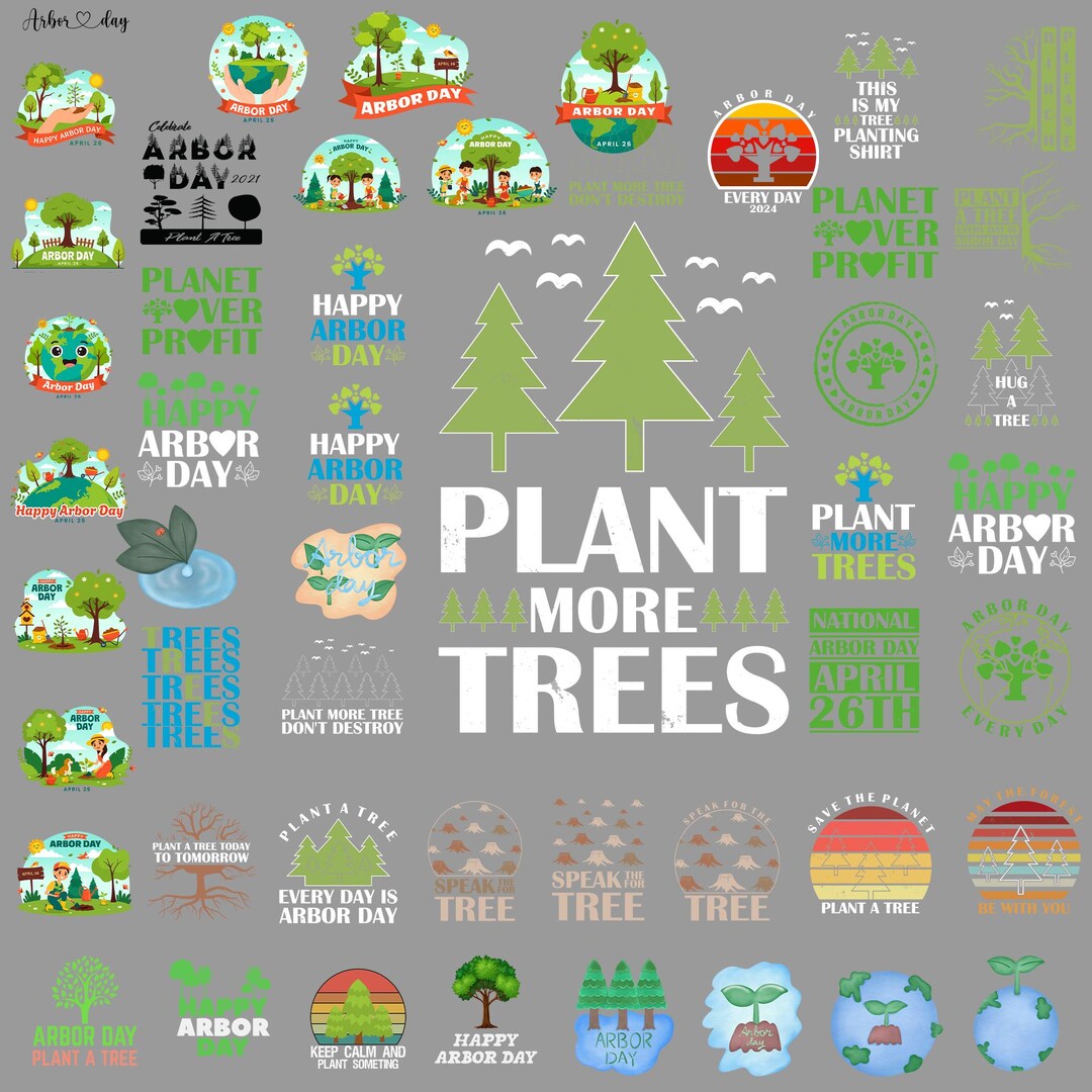 Arbor Day SVG Bundle: Save the Planet Designs (digital Download) - Etsy