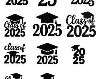 Graduation Svg Bundle, Graduation Cap Svg, Grad 2025, Class of 2025 ...