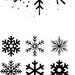 Snowflake Clipart Bundle: Winter SVG, PNG Cut Files (instant Download ...