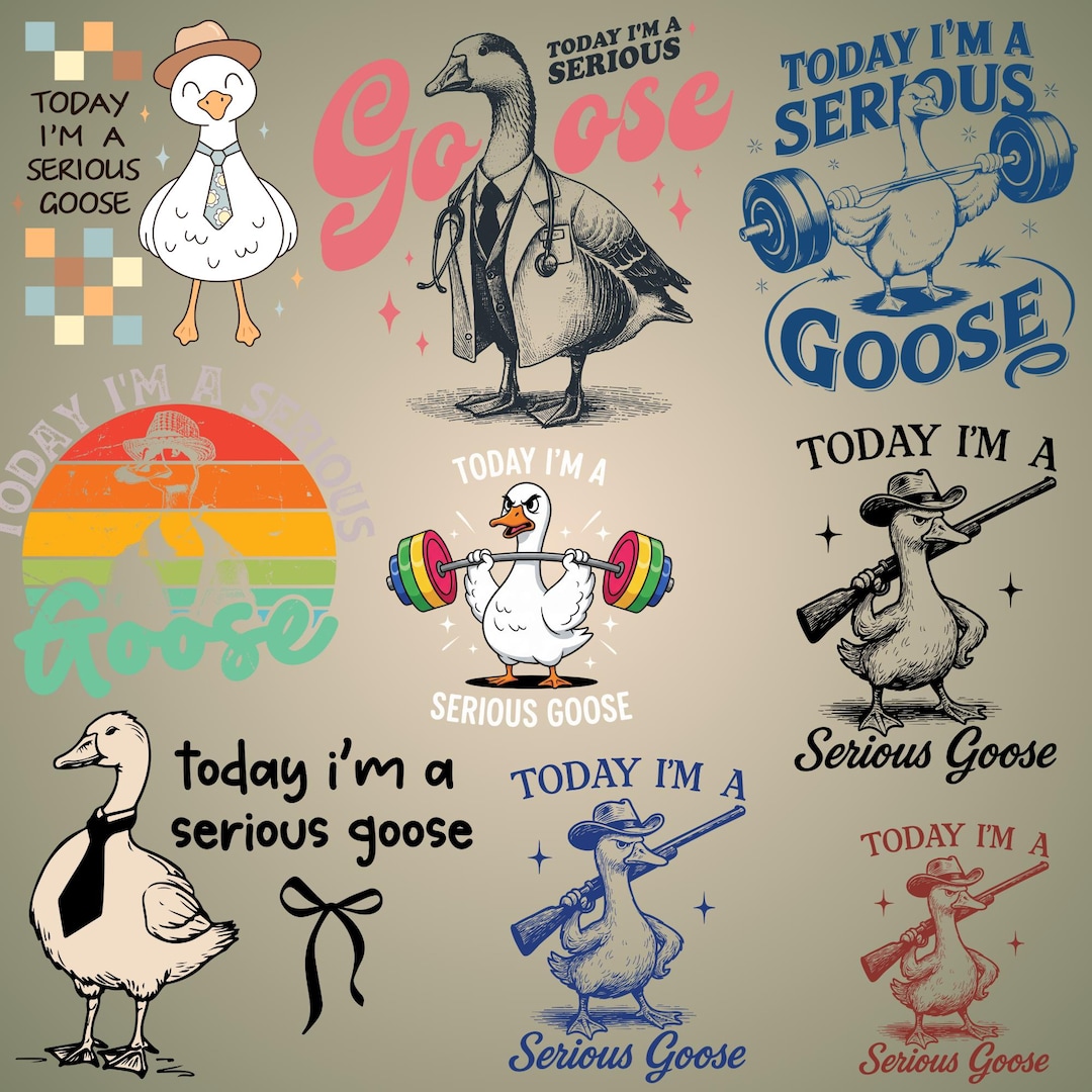 Sarcastic Goose PNG: Rude Humor Cartoon Animal (digital Download ...