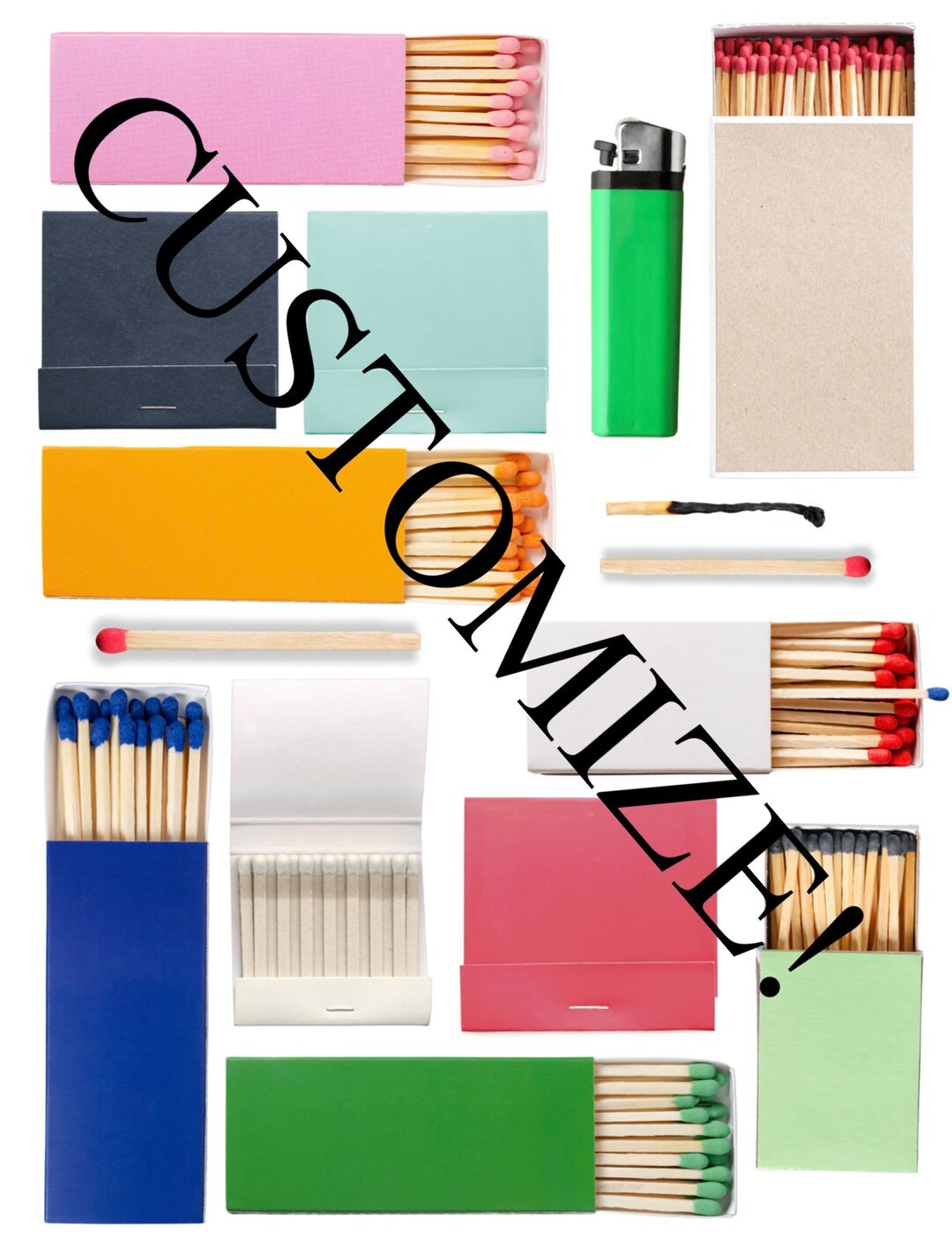 Colorful Matchbox Template - Etsy