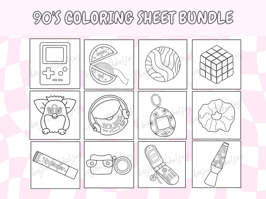 90s Coloring Pages for Adults Coloring Books for Kids Coloring Sheets ...