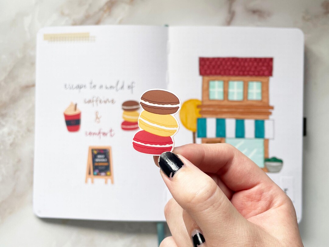 Macaroons Sticker Bakery Stickers Cookie Vinyl Stickers Planner Cafe ...