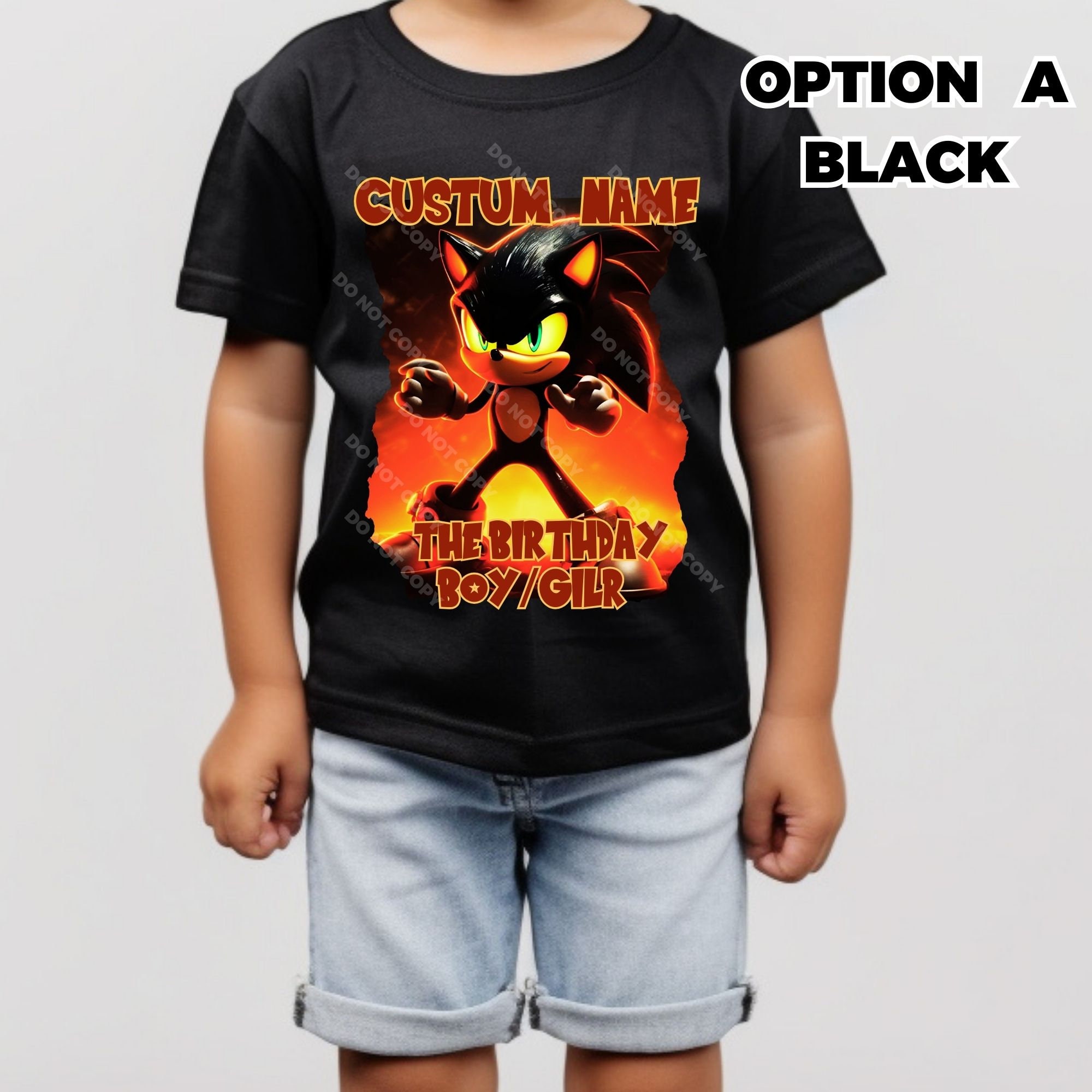 Sonic Shadow Birthday Shirt With Custom Name - Etsy