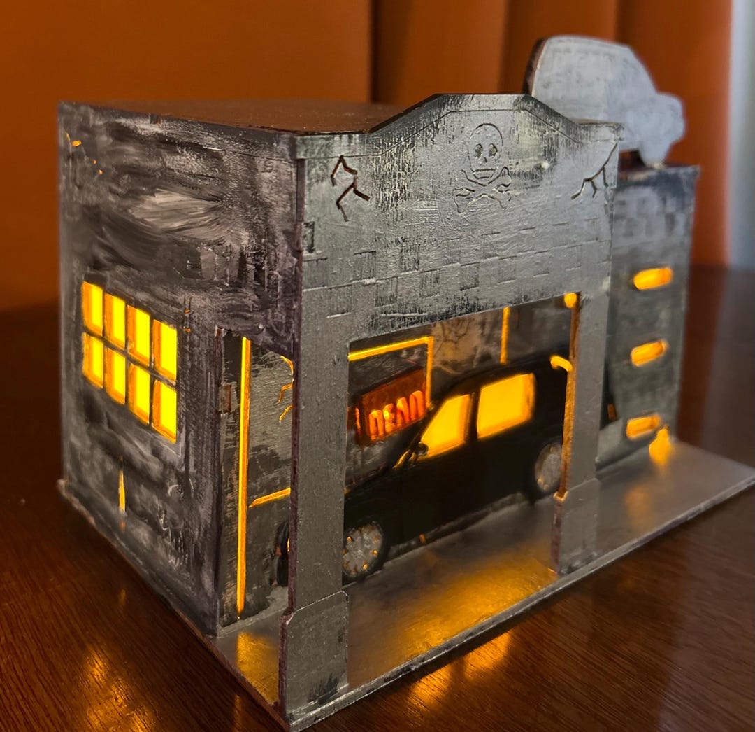 Hearse Diarama for Halloween - Etsy