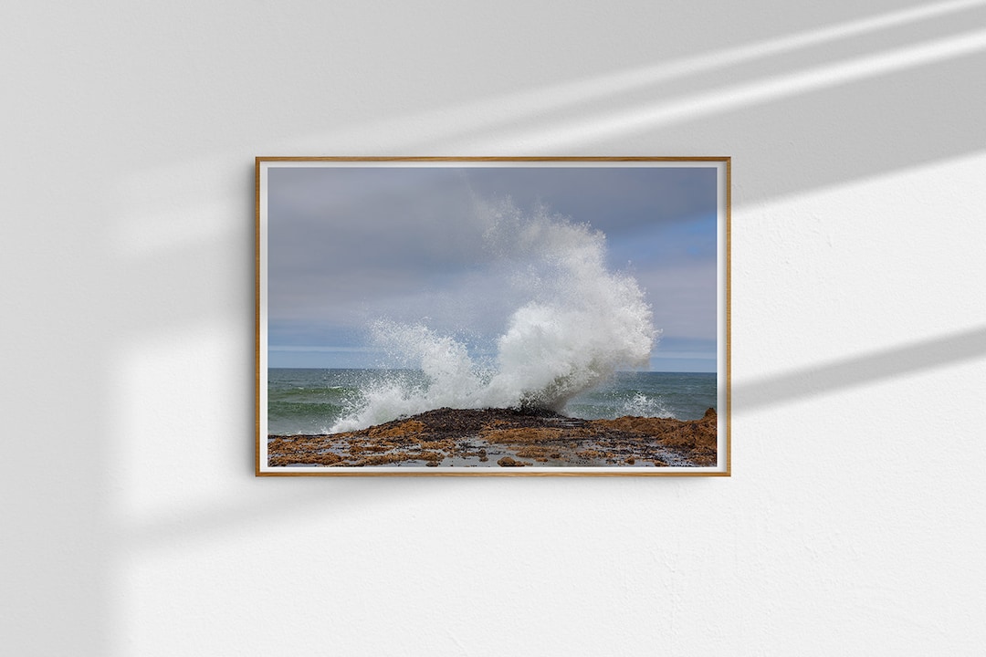 Ocean, Waves Crashing, Digital Download, Photograph, Color, Wall Decor ...