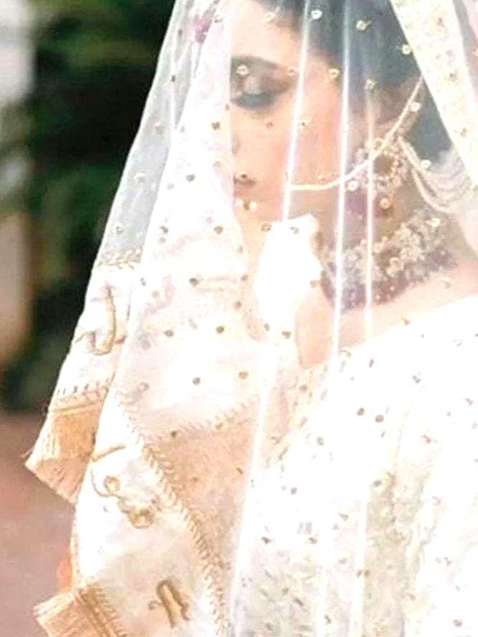 Elegant White Qubool Hai Nikkah Dupatta | Shadi Nikkah Veil Shawl ...