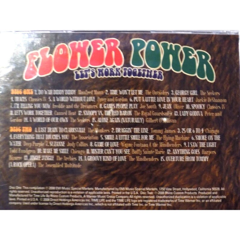 Flower Power Let's Work Together CD Time Life Compilation NEW SEALED ...