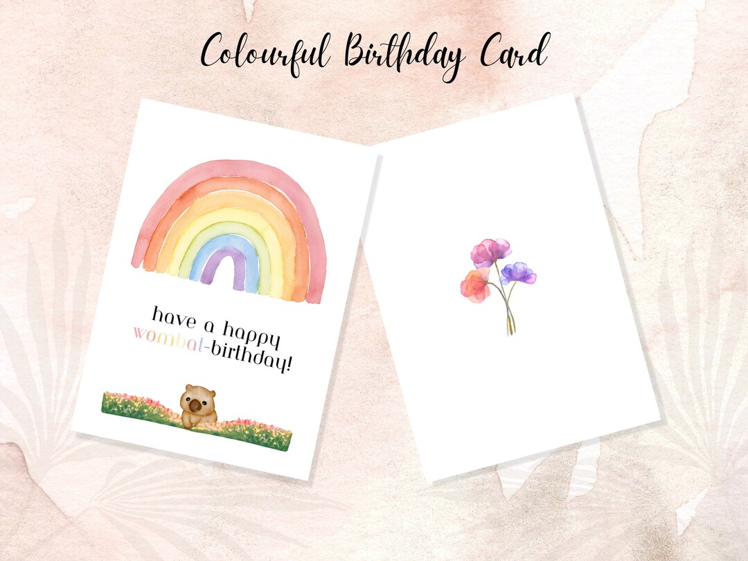 Wombat Birthday Card | Birthday Cards | Kids Birthday Cards | Animal ...