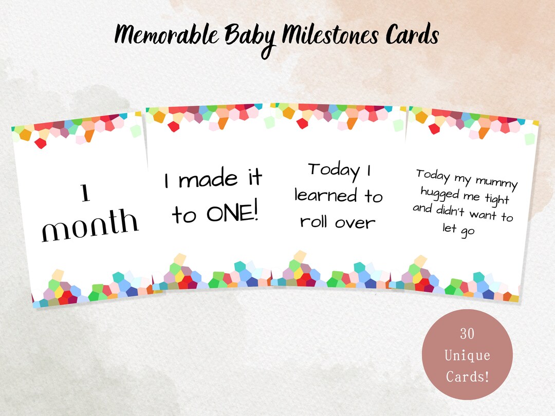 Baby Milestones Card | Baby Monthly Milestones PDF | Baby Developmental ...
