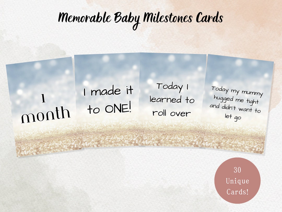 Baby Milestones Card | Baby Monthly Milestones PDF | Baby Developmental ...