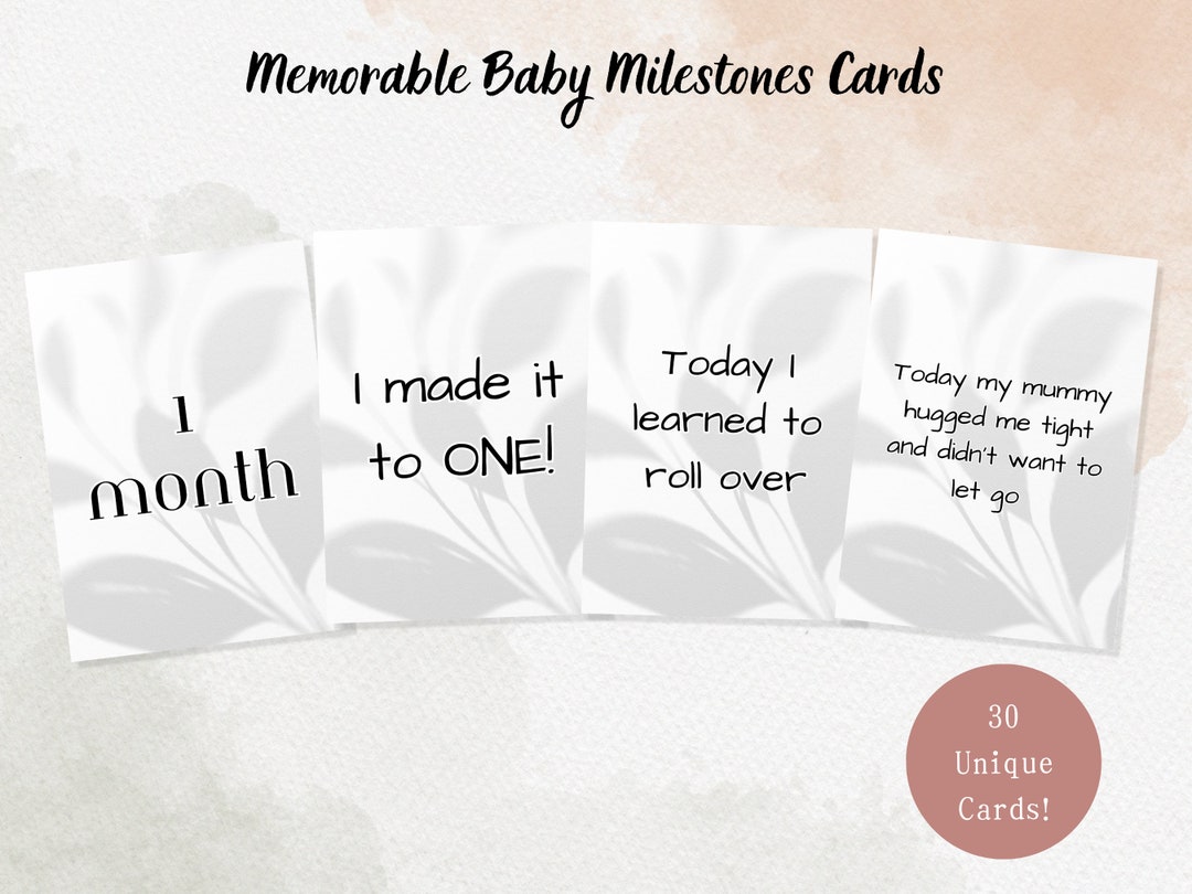 Baby Milestones Card | Baby Monthly Milestones PDF | Baby Developmental ...