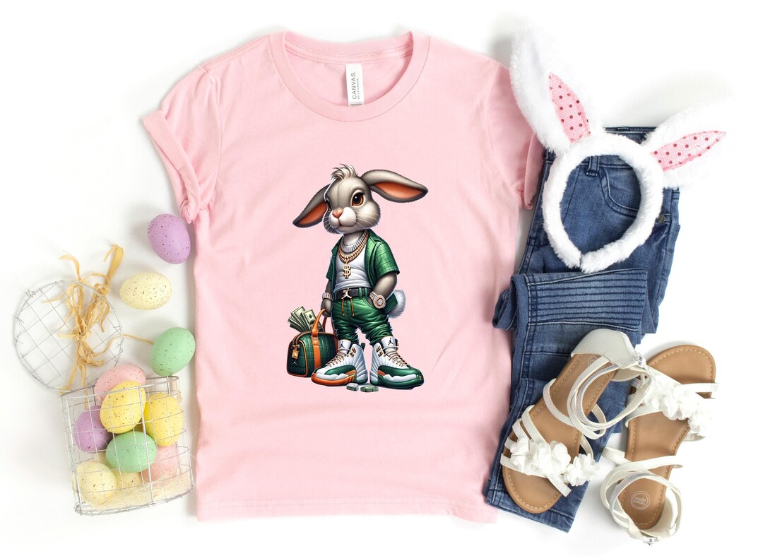 Graffiti Hip Hop Funny Rabbit Shirt, Funny Bunny Shirt, Funny Easter ...