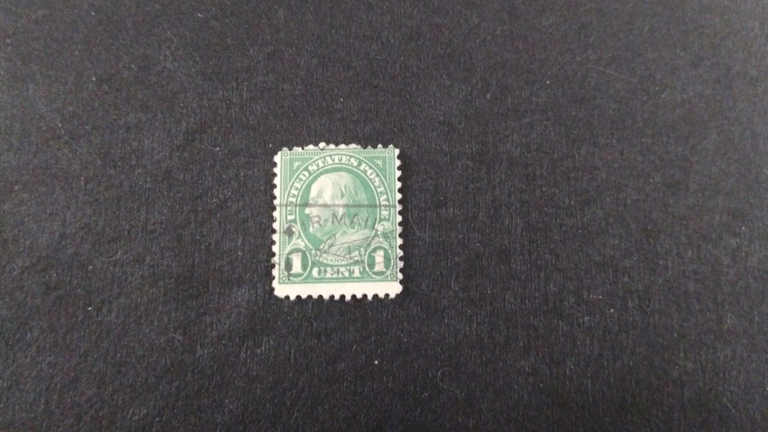 US Stamp 1 Cent Benjamin Franklin - Etsy