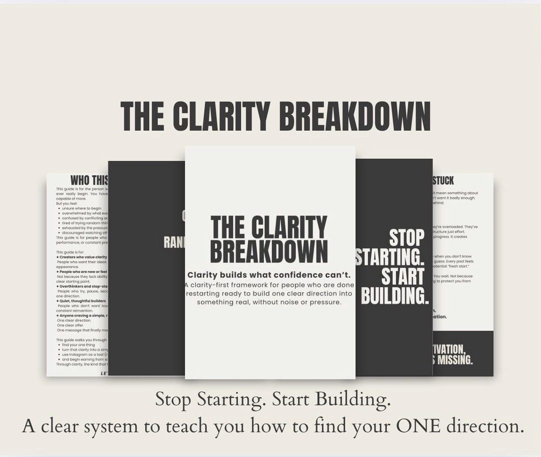 The Clarity Breakdown A Decision Making System to Help You Stop ...