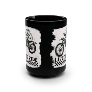 Coffee Cup Motorcycle, Coffee Mug Dirt Bike Enthusiast, Black Mug 15oz ...