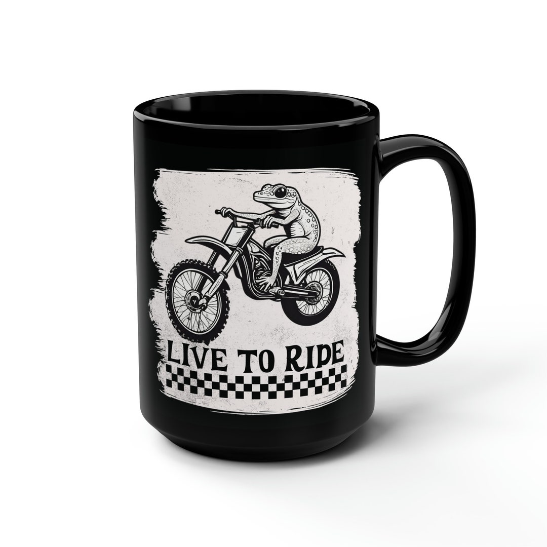 Coffee Cup Motorcycle, Coffee Mug Dirt Bike Enthusiast, Black Mug 15oz ...