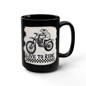 Coffee Cup Motorcycle, Coffee Mug Dirt Bike Enthusiast, Black Mug 15oz ...