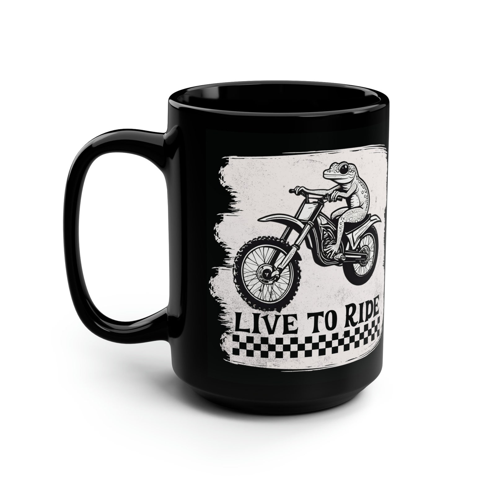 Coffee Cup Motorcycle, Coffee Mug Dirt Bike Enthusiast, Black Mug 15oz ...