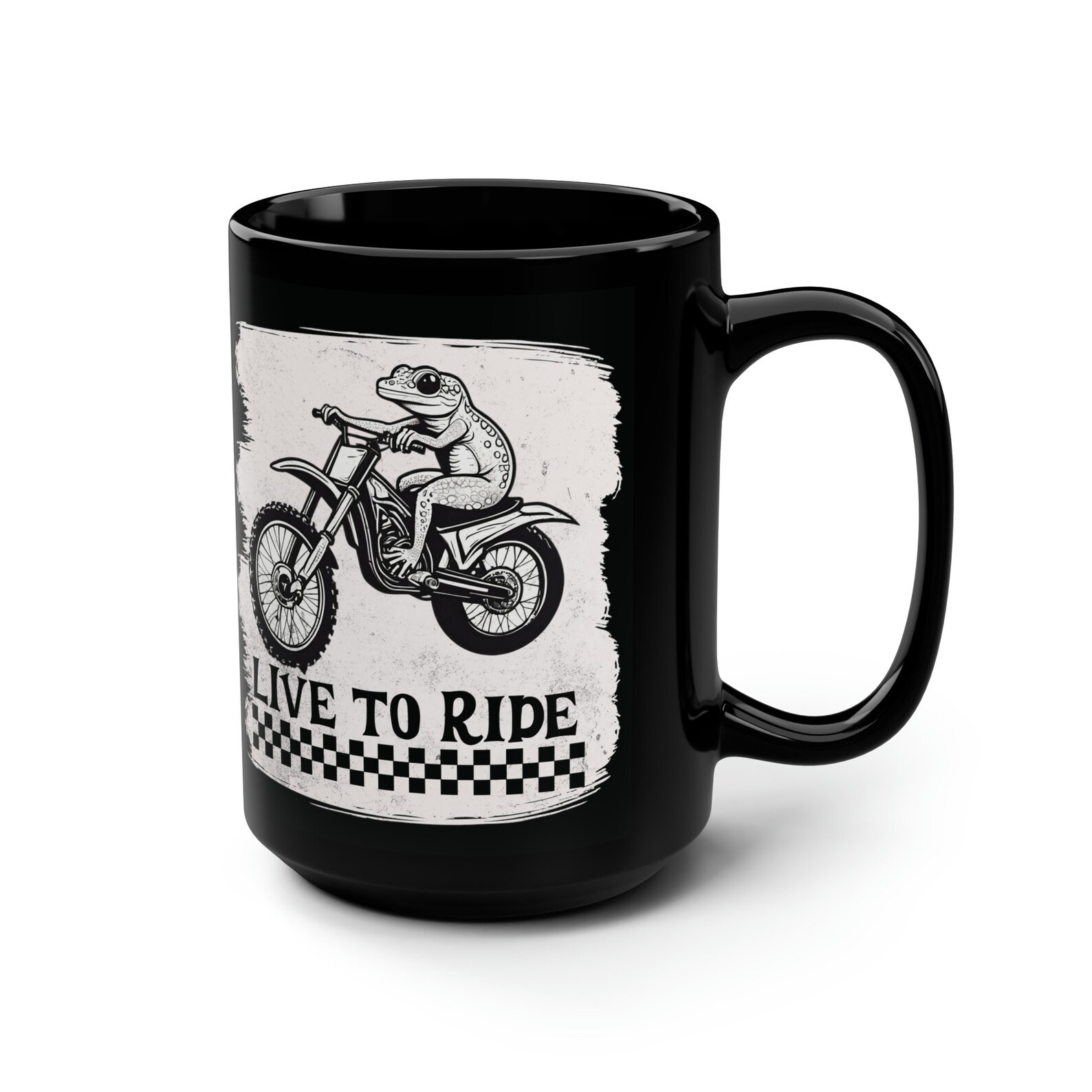 Coffee Cup Motorcycle, Coffee Mug Dirt Bike Enthusiast, Black Mug 15oz ...