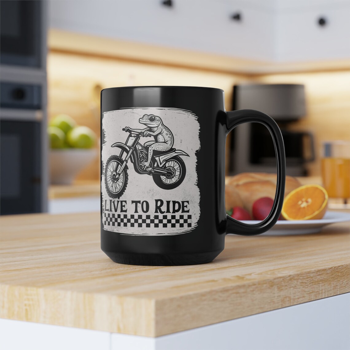 Coffee Cup Motorcycle, Coffee Mug Dirt Bike Enthusiast, Black Mug 15oz ...