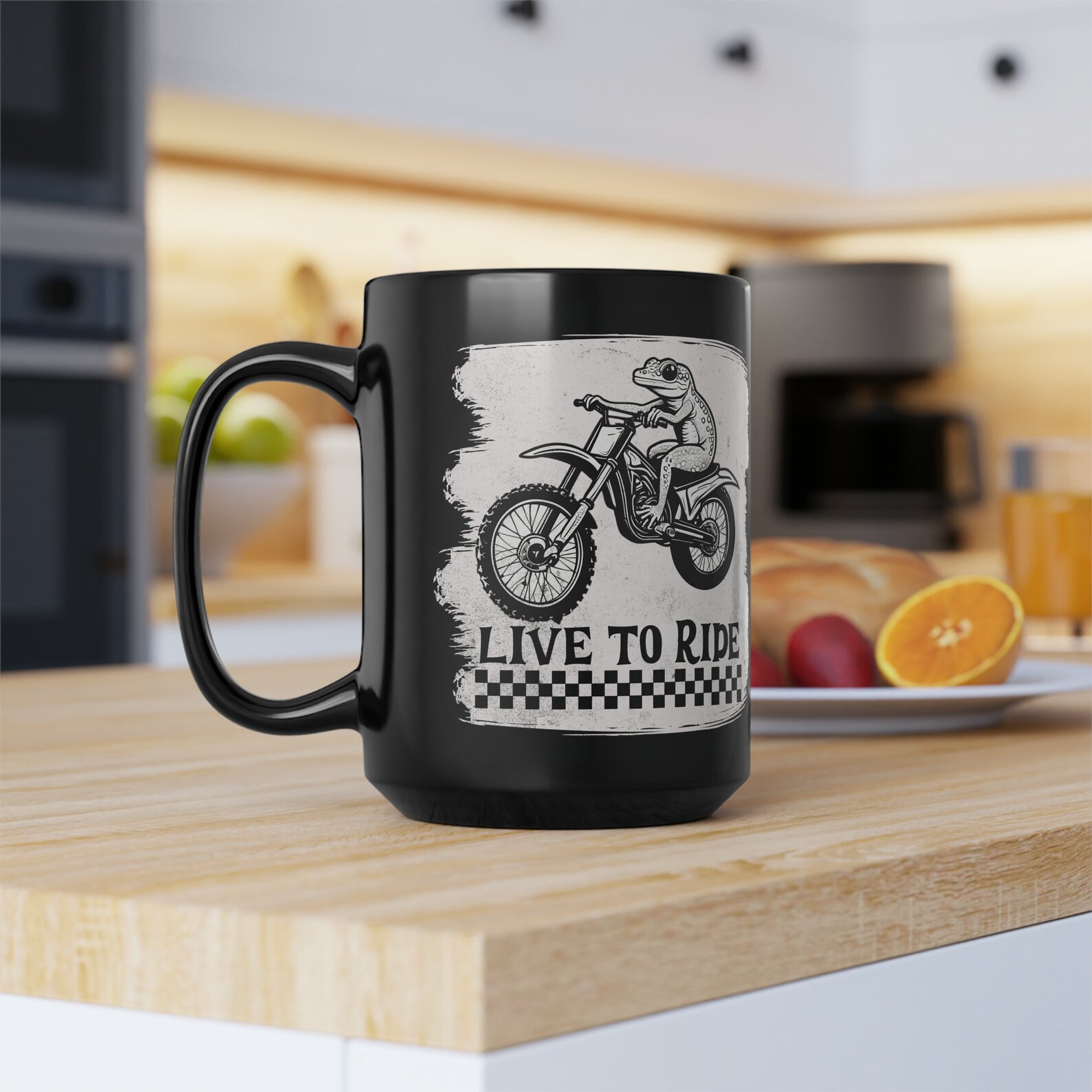 Coffee Cup Motorcycle, Coffee Mug Dirt Bike Enthusiast, Black Mug 15oz ...