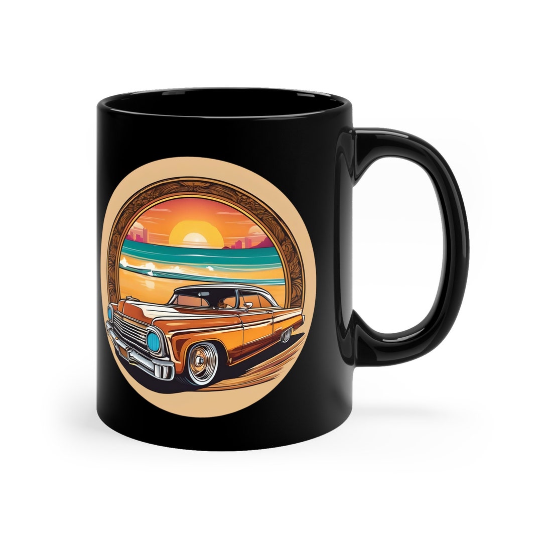 Lowrider Coffee Cup, Lowrider Beach Mug, Lowrider on the Beach Coffee ...