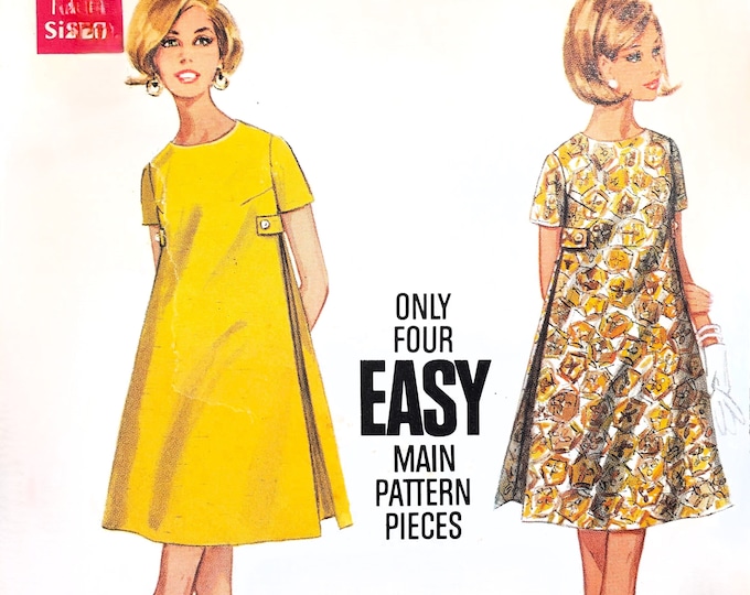 1960s Mod A Line Dress , Maternity , Tent Dress - Size 12, Bust 34 ...