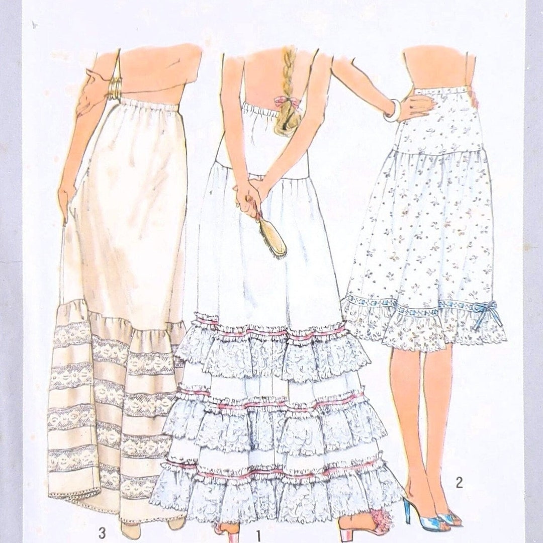 Simplicity 8353 Petticoat Set. Sizes 6-8 petite and 10-12 small. ©1978 ...