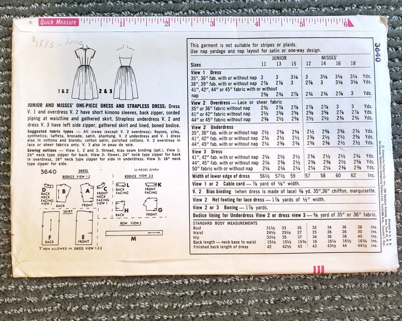 1960s Vintage Party Dress Pattern - Full Gathered Skirt , Overdress ...