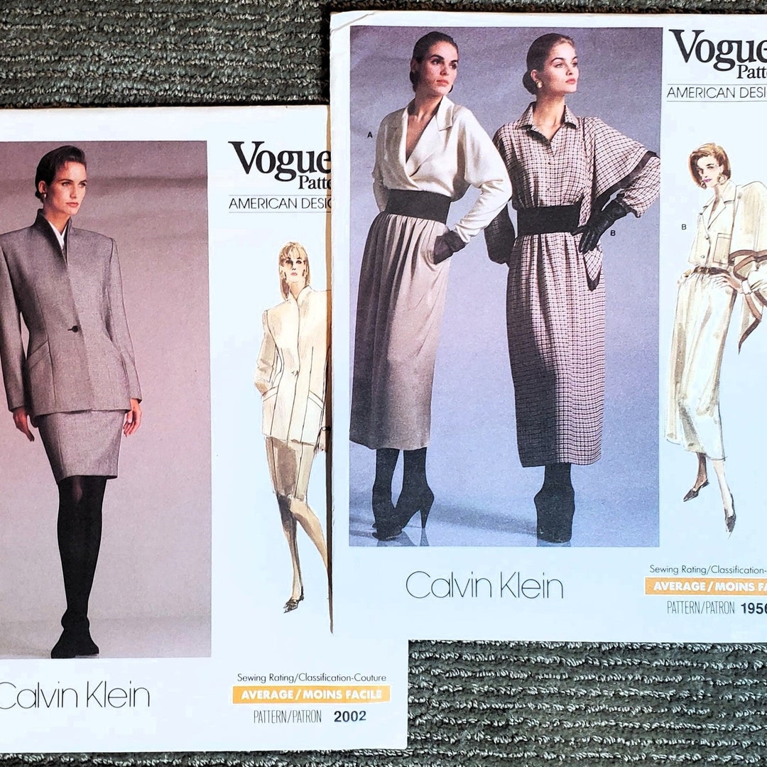 Vogue American Designer 2002 & 1956, Calvin Klein, UNCUT Sizes 8/10/12 ...