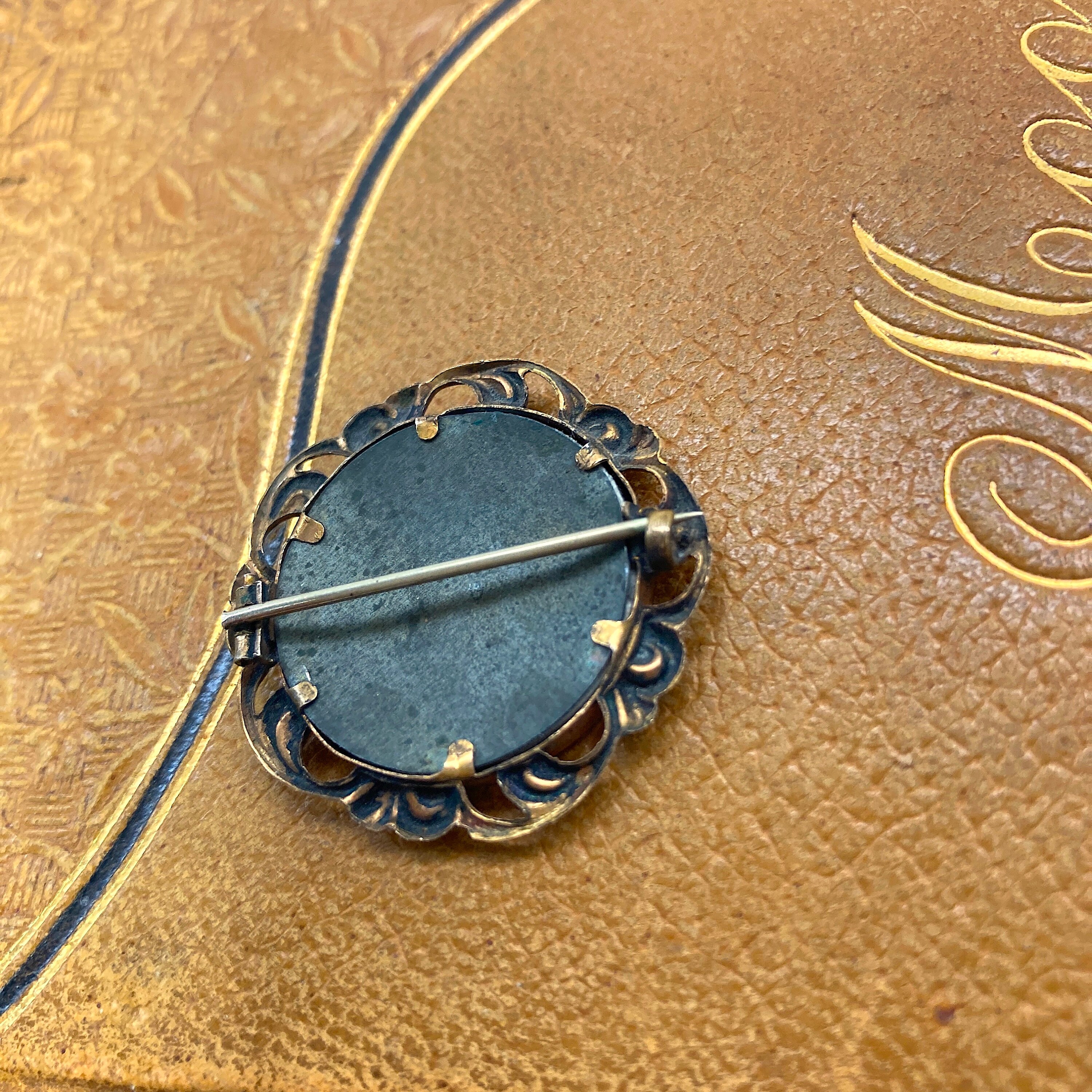 Antique Edwardian Mourning Photo Little Sisters Pin Brooch, Ca. 1900s ...