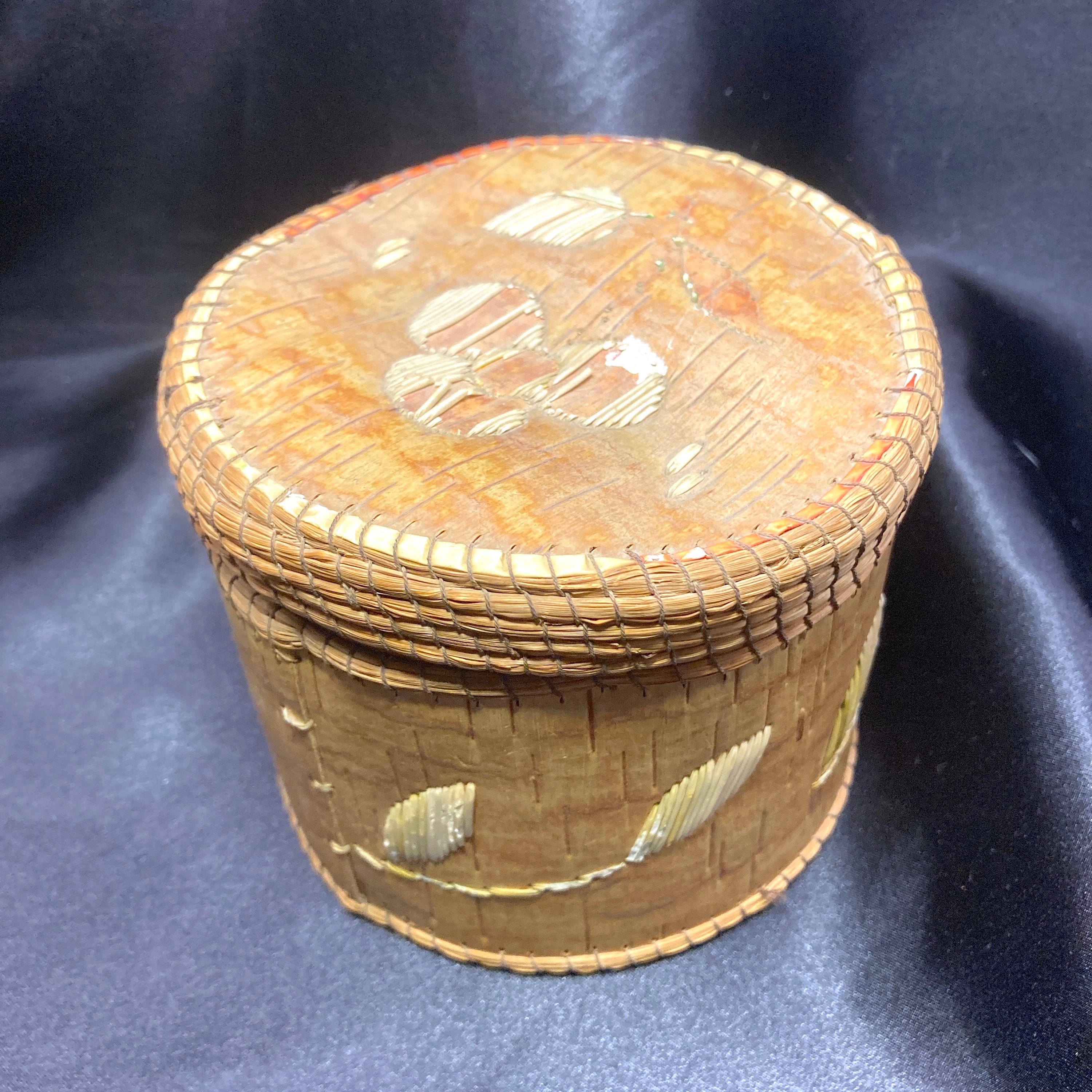 Native American Basket Vintage Porcupine Quill Birch Box C. 1979 - Etsy