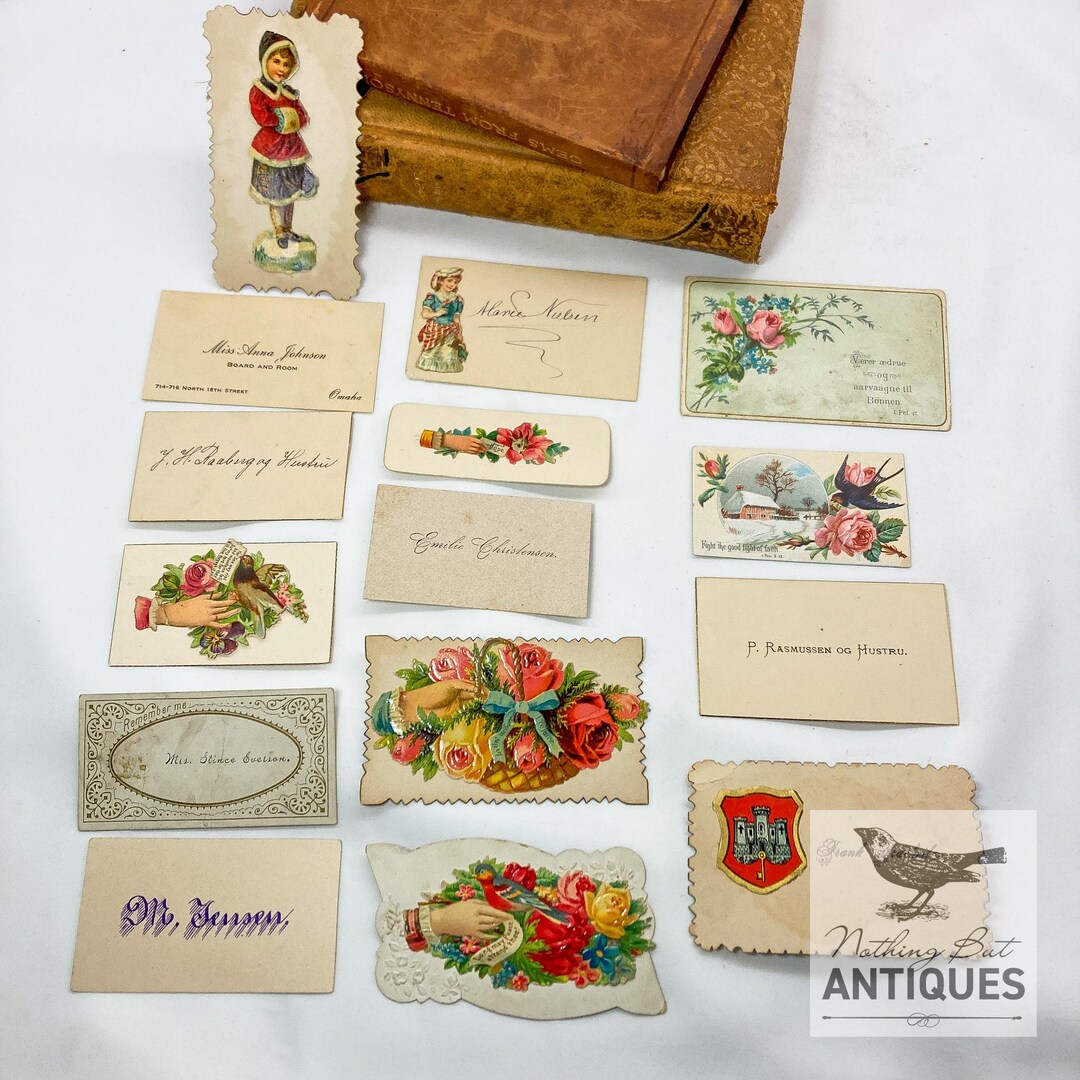 Antique Victorian Calling Card Collection, Set of 15, Ca. 1900s - Etsy