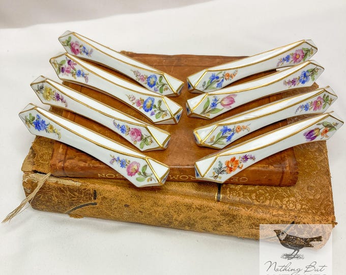 Antique Meissen Bone China Porcelain Scattered Flowers Gold Gilded ...