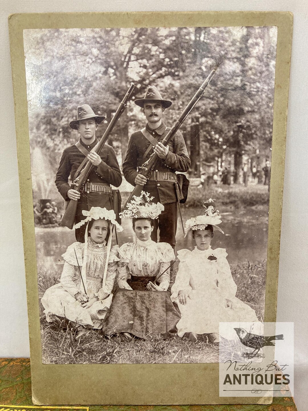 Antique Cabinet Card, RARE Civil War Era Confederate Soldiers & Young ...