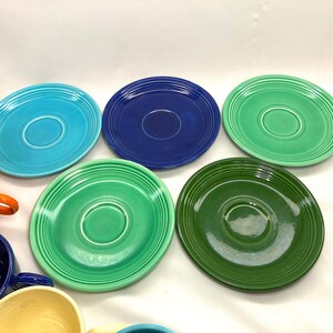 Vintage Antique Fiesta Fiestaware Cups and Saucers in Original Colors ...