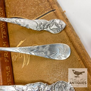 Antique Sterling Silver Souvenir Spoons, Kansas City MO, Fort Smith ARK ...