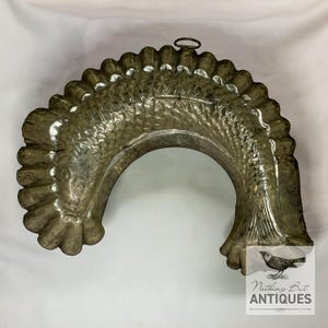 Antique Victorian Primitive Tin Aspic Jelly Mold, Koi Fish Motif, Ca ...