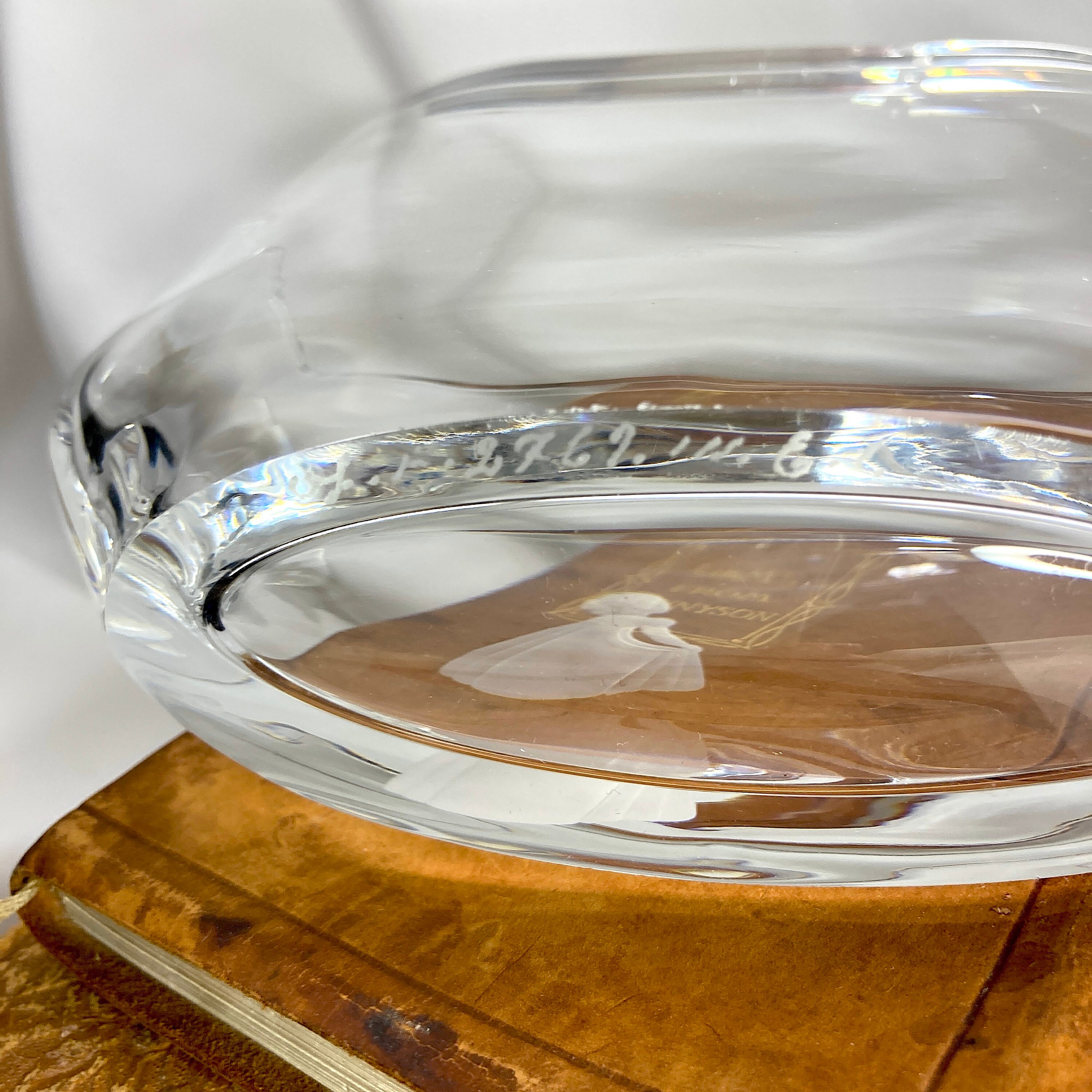 Vintage Orrefors Signed Swedish Etched Crystal Vase F2769 Ca. 1960s - Etsy